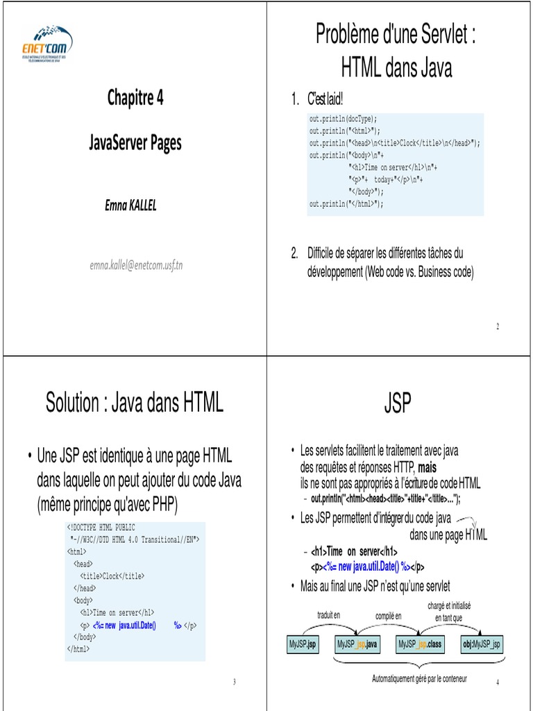 Chapitre 3 JEE JSP - MVC PDF | PDF | Programmation web | Logiciel