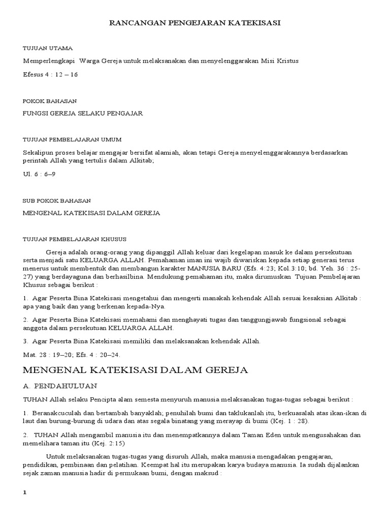 Katekisasi Kenny | PDF