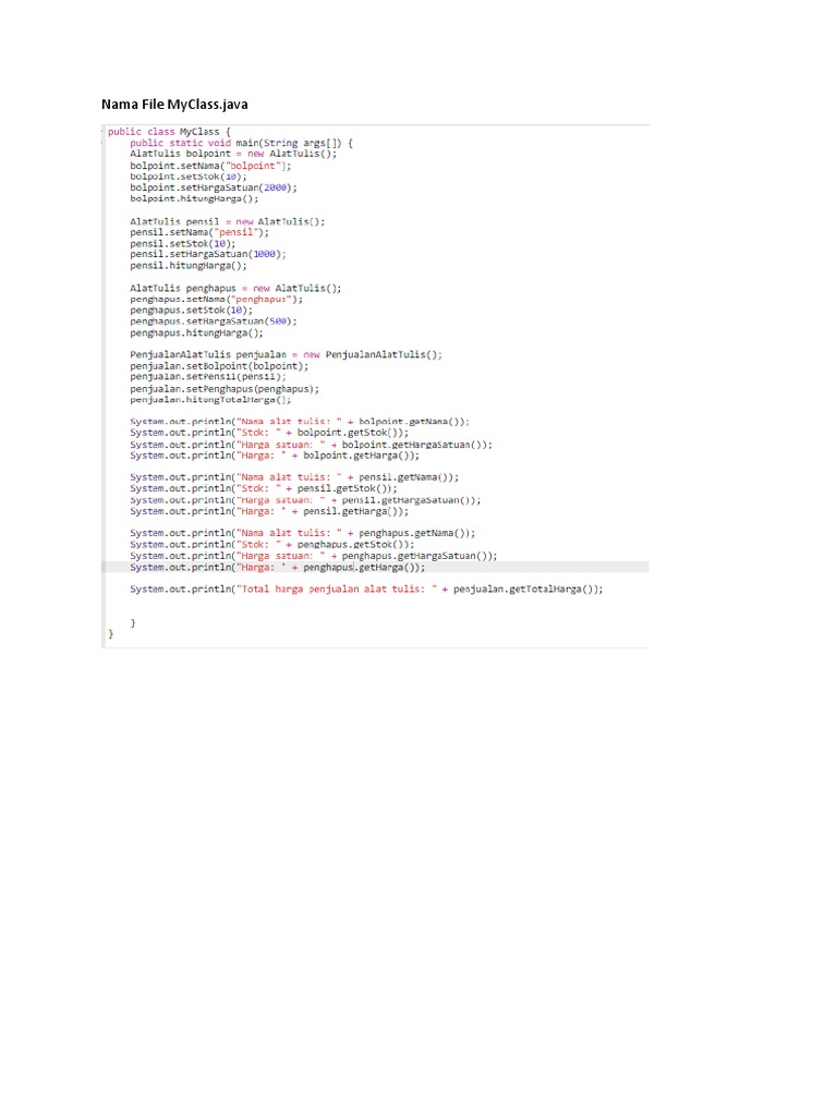 Jawaban Latihan Soal (PBO) PDF | PDF | Komputer