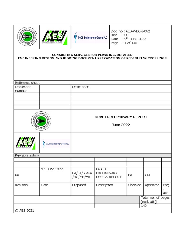 Aacra Draft Preliminary Report PDF | PDF | Traffic | Road