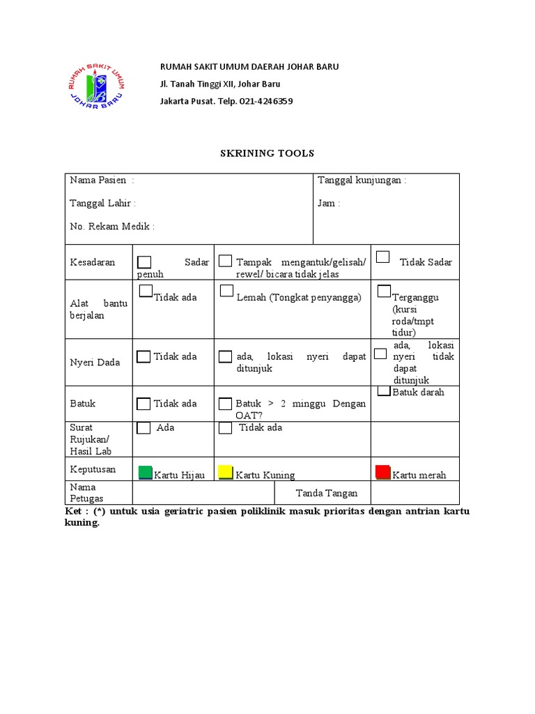 Skrining Tools | PDF