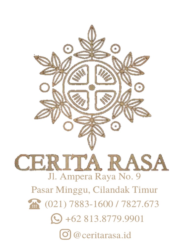 Jl. Ampera Raya No. 9 menu | PDF | Indonesian Cuisine | Cooking