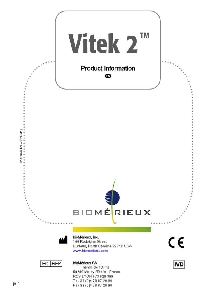8.01 VITEK - 2 - Systems - Product - Information - Manual PDF | PDF