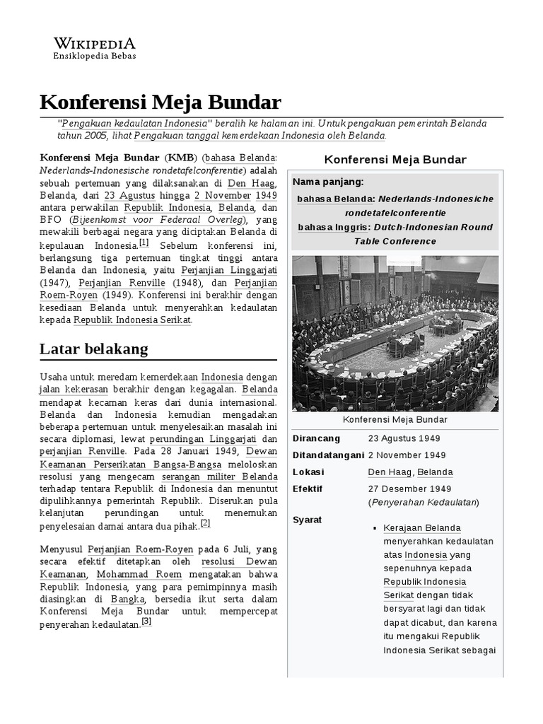 Konferensi Meja Bundar | PDF