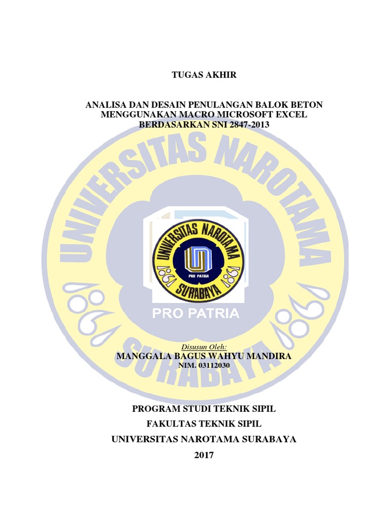 Tugas Akhir: Universitas Narotama Surabaya 2017 | PDF | Teknologi ...