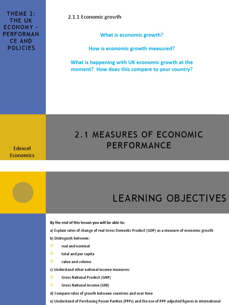 2.1 Measures of Economic Performance | PDF | Gross Domestic Product ...