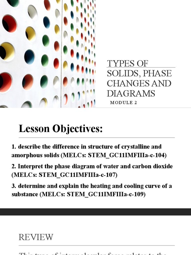 General Chemistry 2 - Module2 - Types of Solids, Phase Changes ...