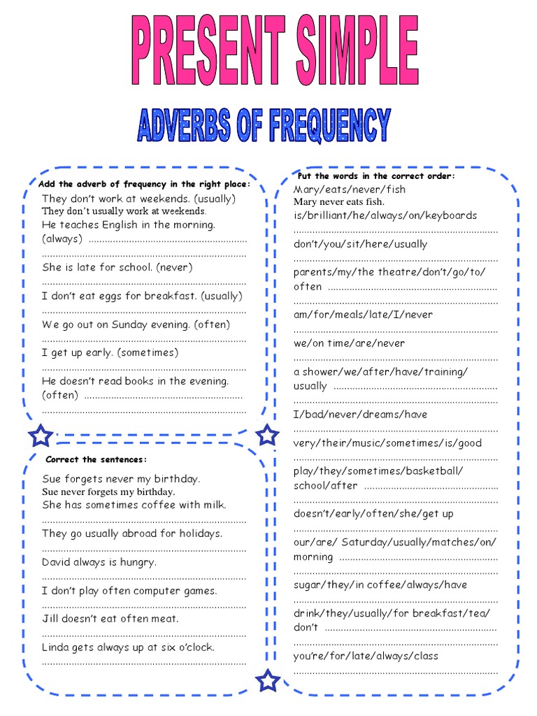 Frequency-Adverbssimple-Present-Tense 1 | PDF | Foods | Cuisine