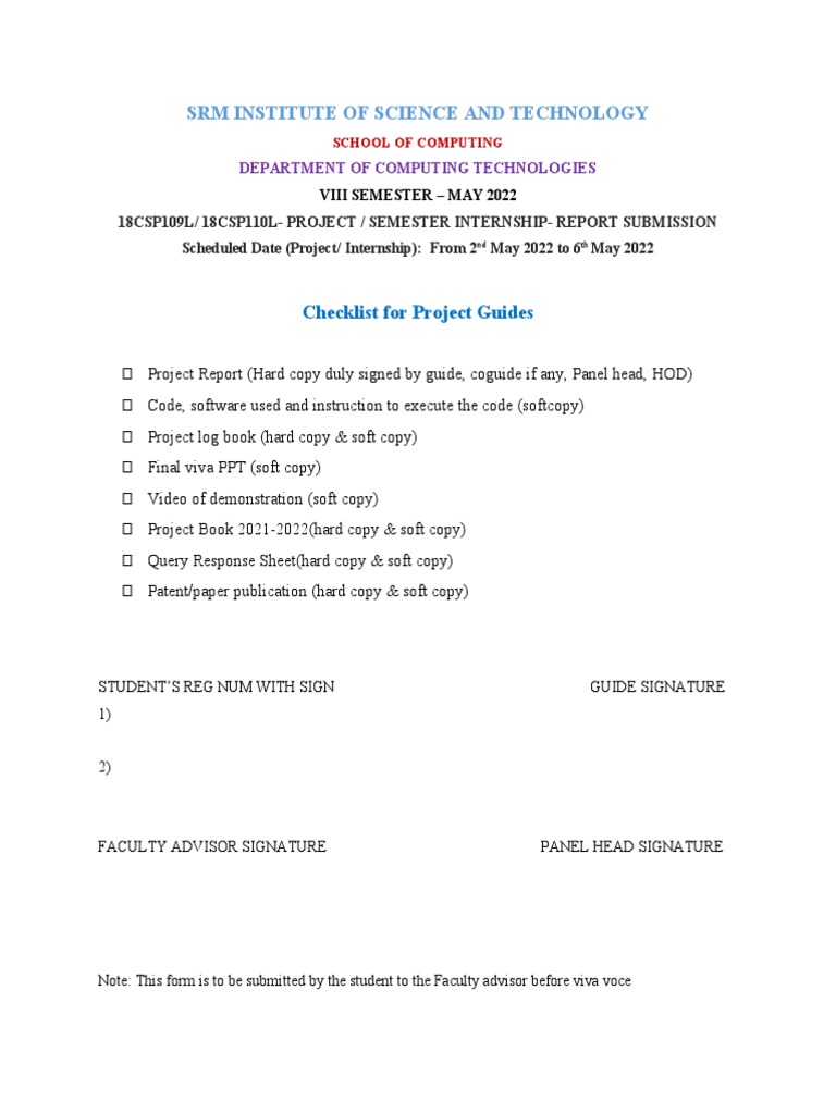 checklist for guides | PDF