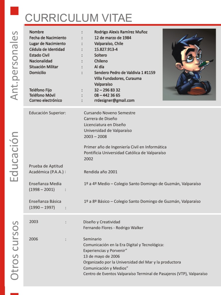 Curriculum Rodrigo | PDF | Educación avanzada | Plan de estudios