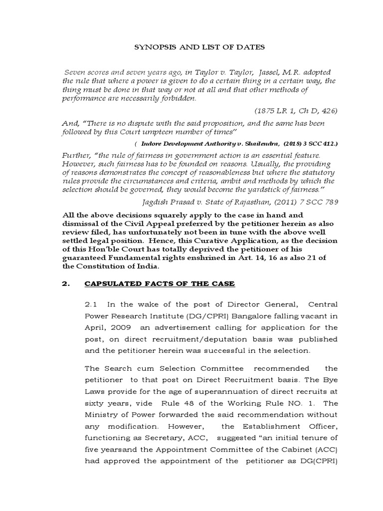 Finalised Curative Petition Dated 19.01.2023 | PDF | Law