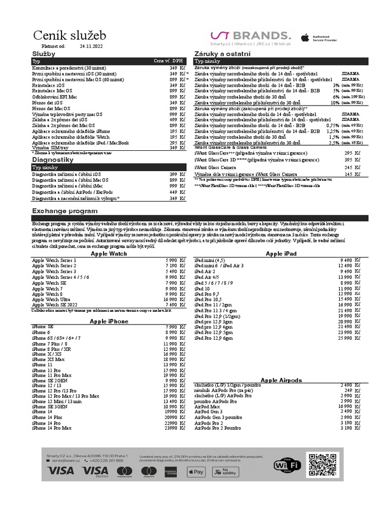 Iwant Servis Cenik | PDF