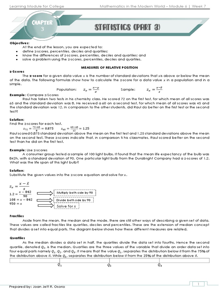 Calculating Statistics: An In-Depth Explanation of Z-Scores, Percentiles, Deciles, and Quartiles ...