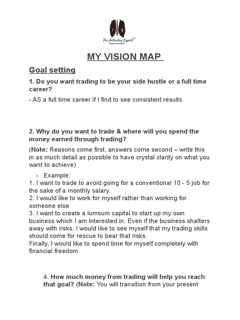 Vision Map Worksheet | PDF | Economies | Business