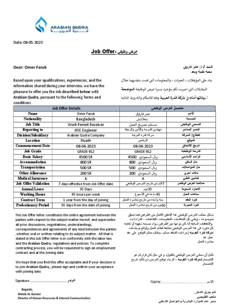 Omar Faruk ' - S Offer | PDF