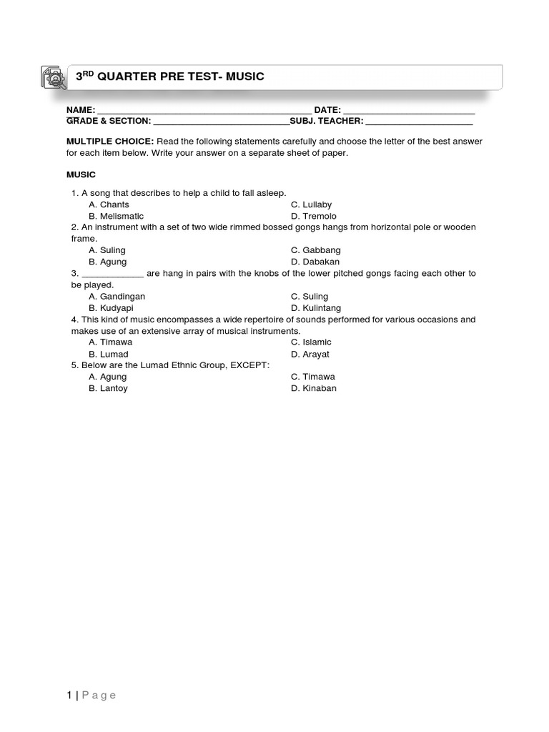 Mapeh 3RD Quarter | PDF