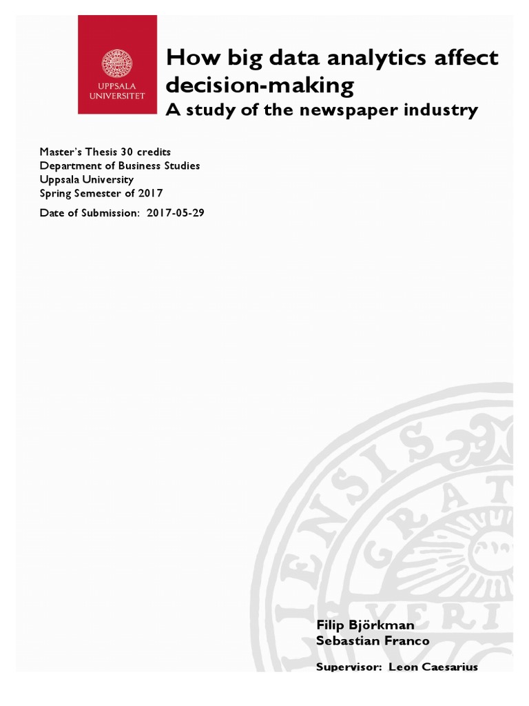 FULLTEXT01 | PDF | Big Data | Analytics