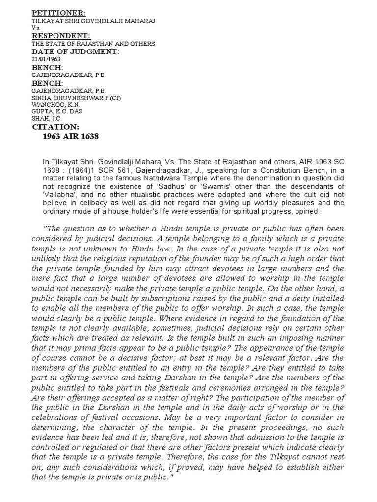 PETITIONER | Download Free PDF | Temple | Evidence