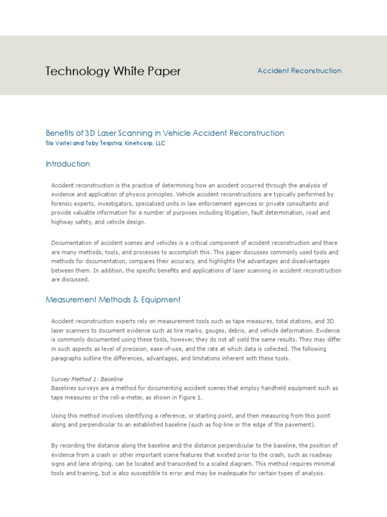 WhitePaper Accident-Reconstruction | PDF | Image Scanner | Lidar