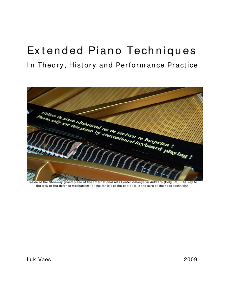 Luk Vaes - Piano extended technique_Parte1 | PDF | Piano | Music Theory