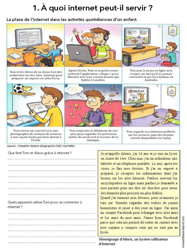 Dangers d'Internet pour les CM2 | PDF | l'Internet | Facebook