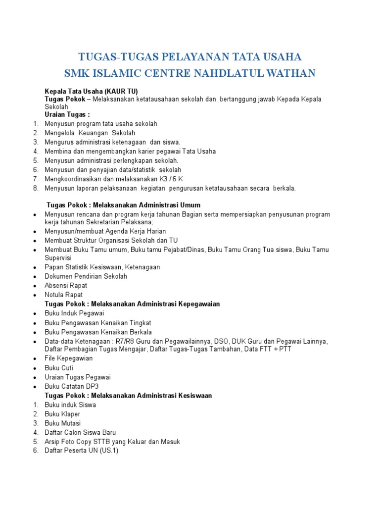 Tugas Tata Usaha | PDF