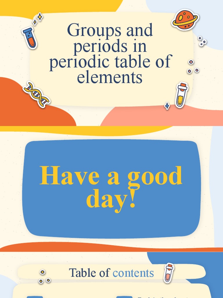 Groups and Periods in Periodic Table of Elements | PDF | Periodic Table ...