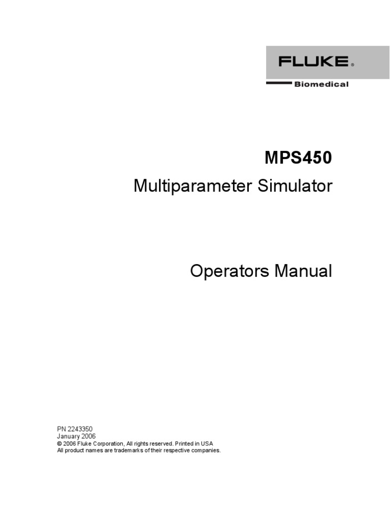 Mps450 Manual Operacion | PDF | Electrocardiography | Electromagnetic ...