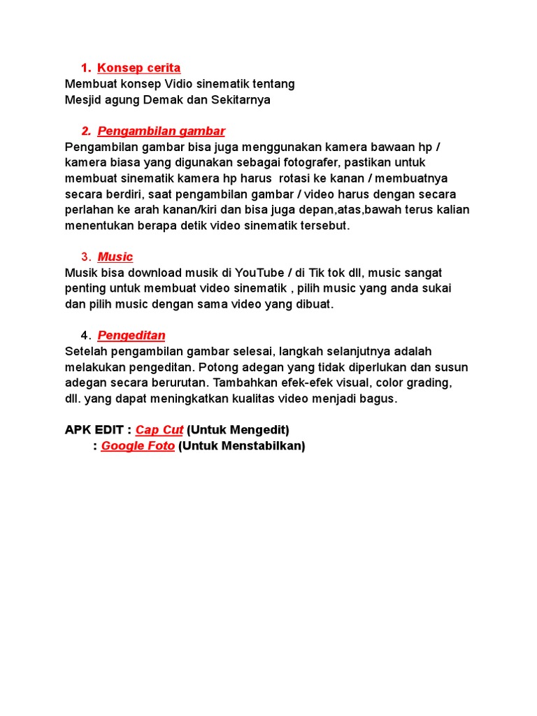 Skrip Video Sinematik | PDF