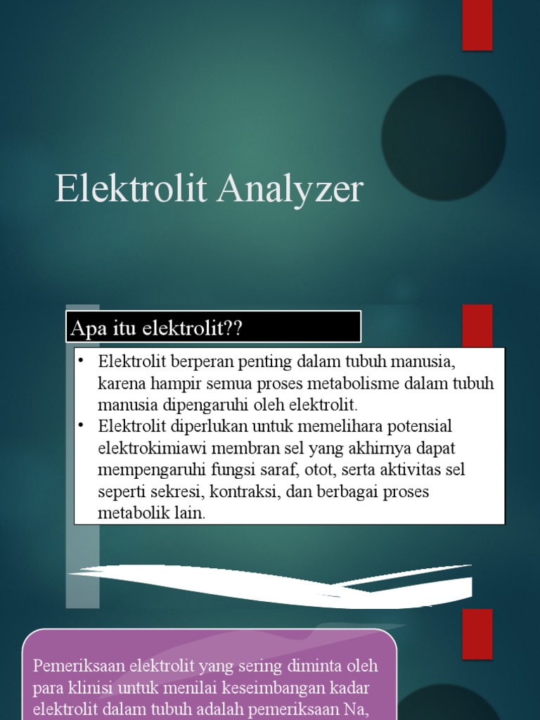 Elektrolit Analyzer 2022 ANALIS | PDF