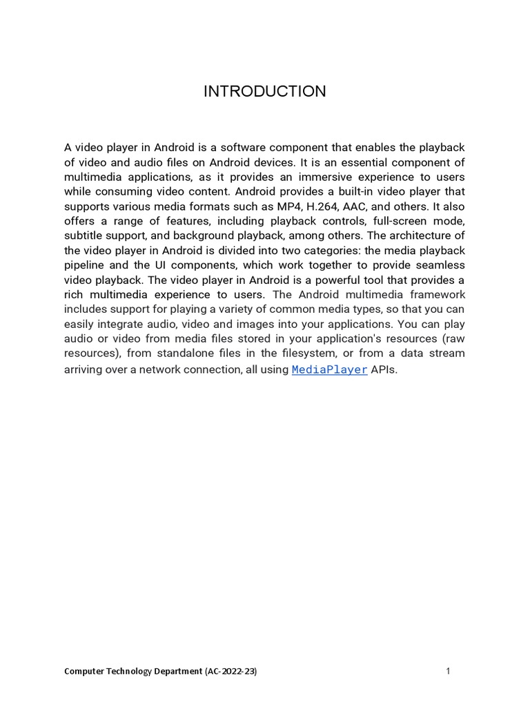 MAD Micro Project Report | PDF | Android (Operating System) | Application Software