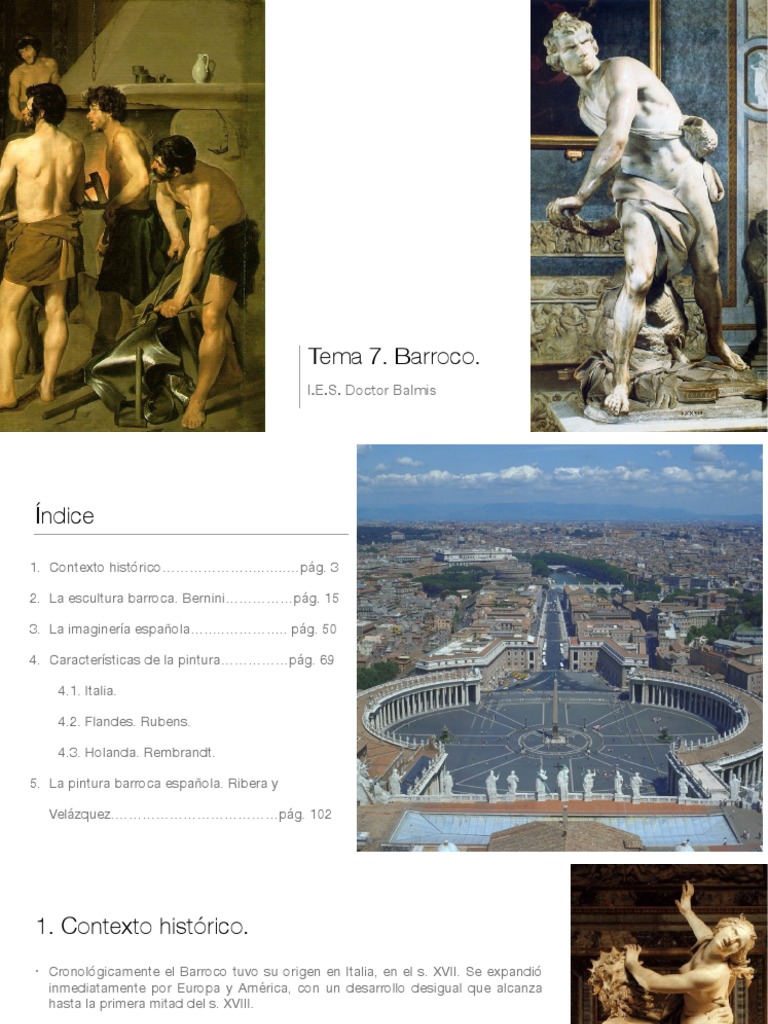 El Barroco: Arte y Contexto Histórico | PDF | Barroco | Escultura