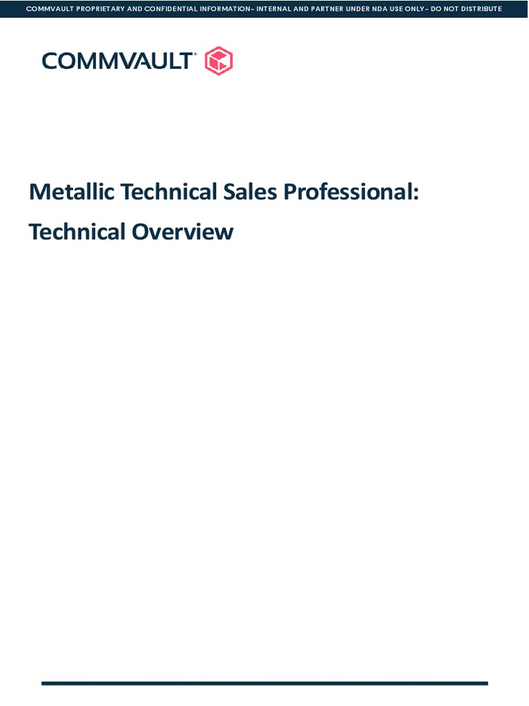 Metallic Technical Overview | PDF | Microsoft Azure | Cloud Computing
