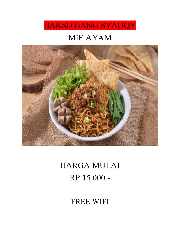 Spanduk Mie Ayam | PDF
