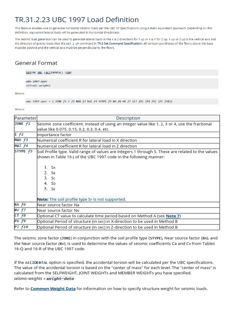 Staad Pro (Ubc 1997) | Download Free PDF | Mechanics | Mechanical Engineering