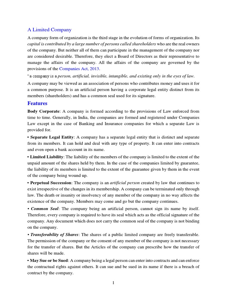 Limited Company Guide: Key Facts and Figures | PDF | Companies ...