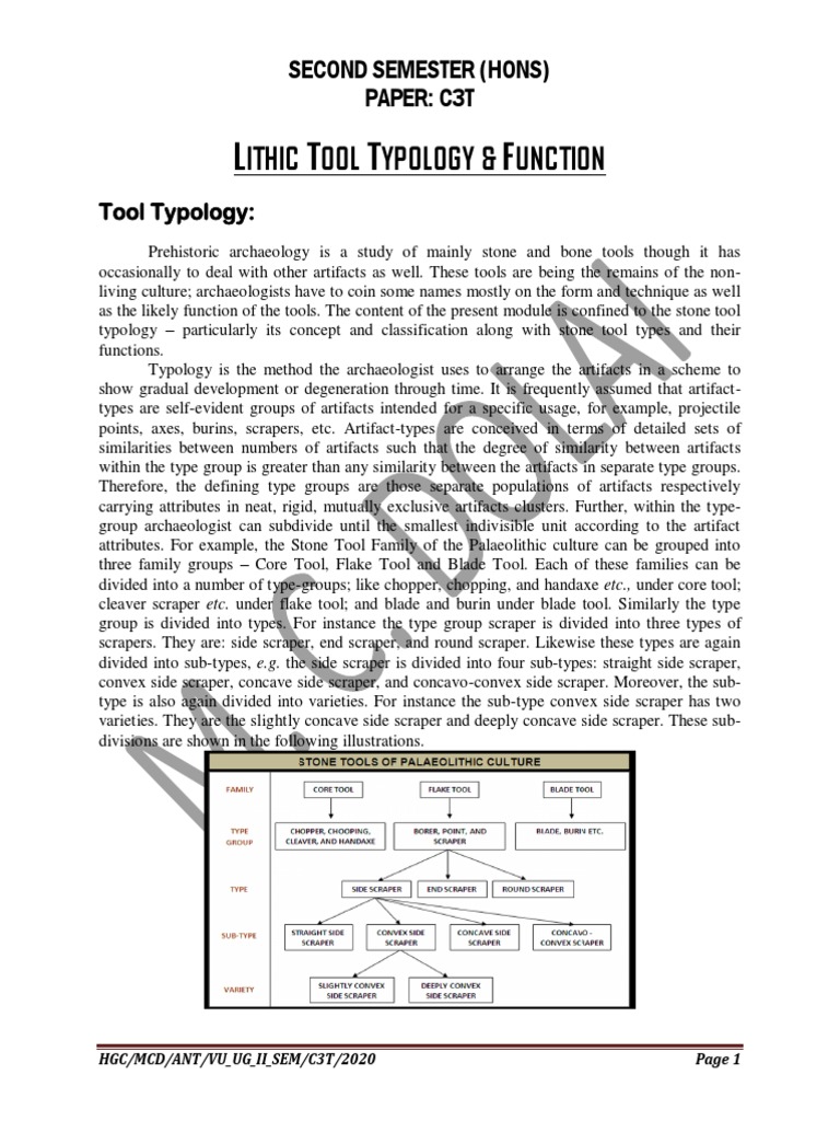 Lithic Stone Tool Typology PDF | PDF | Artifact (Archaeology) | Neolithic