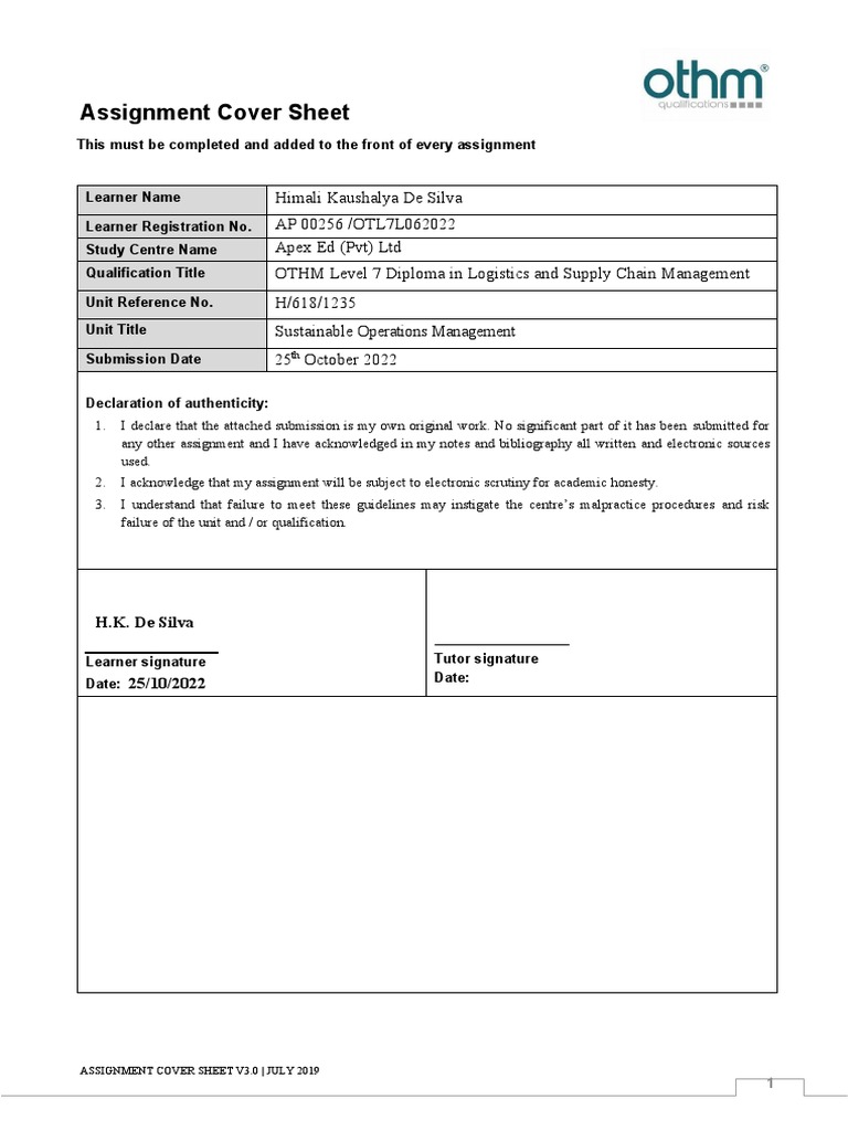 Assignment Sustainability | PDF | Sustainability | Agriculture