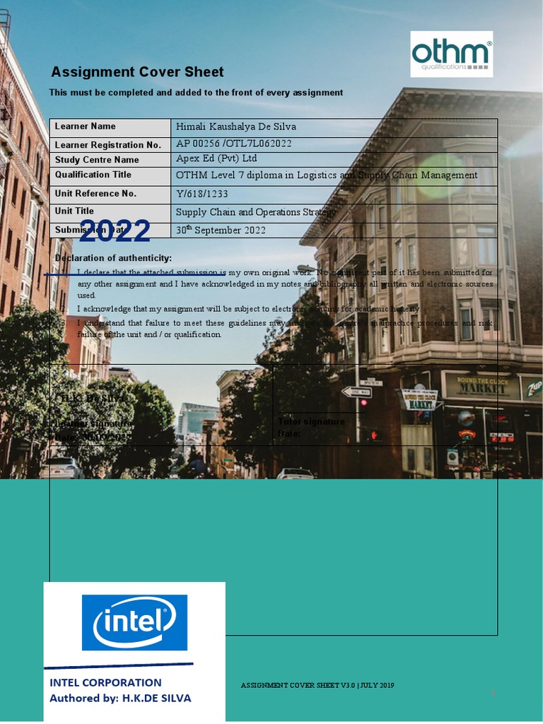 Assignment Supply Chain & Operations Strategy | PDF | Supply Chain | Inventory