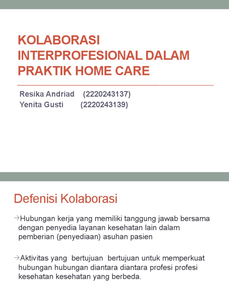 Kolaborasi Interptofesional Kel IV | PDF