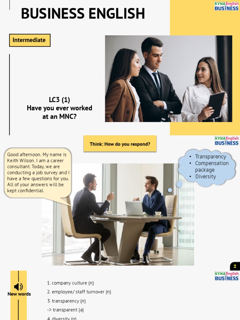 BE - Inter 1 - LC3 (1) - Have You Ever Worked at An MNC PDF | PDF | Employment | Sexual Harassment