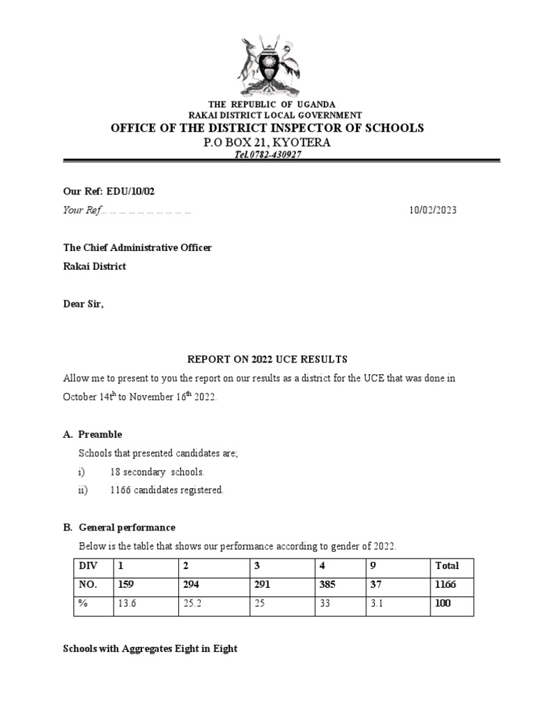Uce Results 2022 | PDF