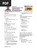 Class 9 Polynomial Questions & Solutions | PDF | Polynomial | Factorization