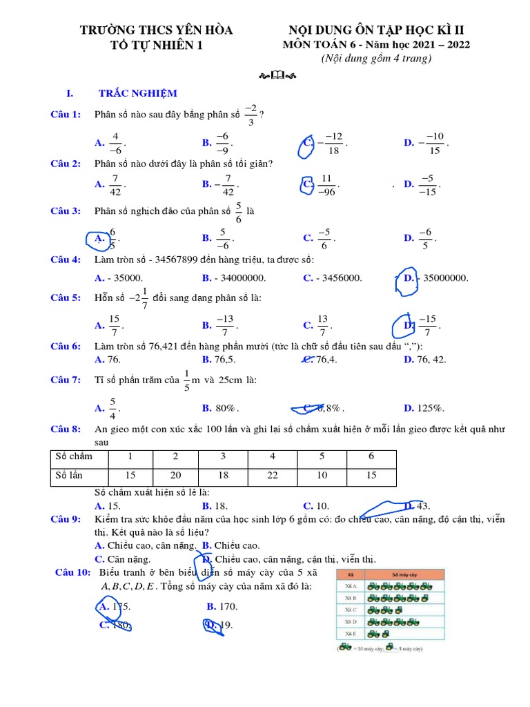 2021-2022-TOAN-6-DE-CUONG-CK2-THCS-YEN-HOA | PDF