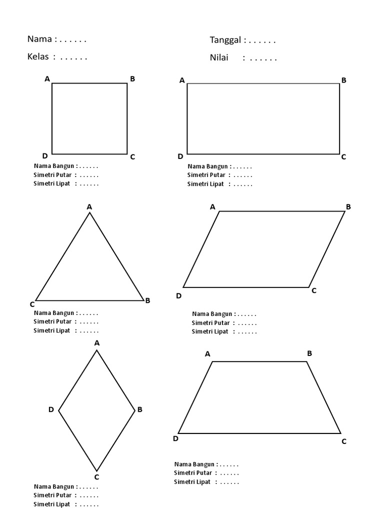 Simetri Bangun Datar untuk Siswa | PDF
