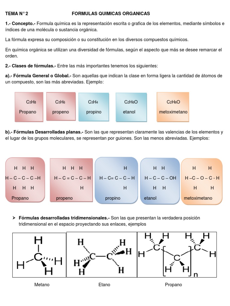 Formulas Organicas PDF | PDF | Química Orgánica | Química