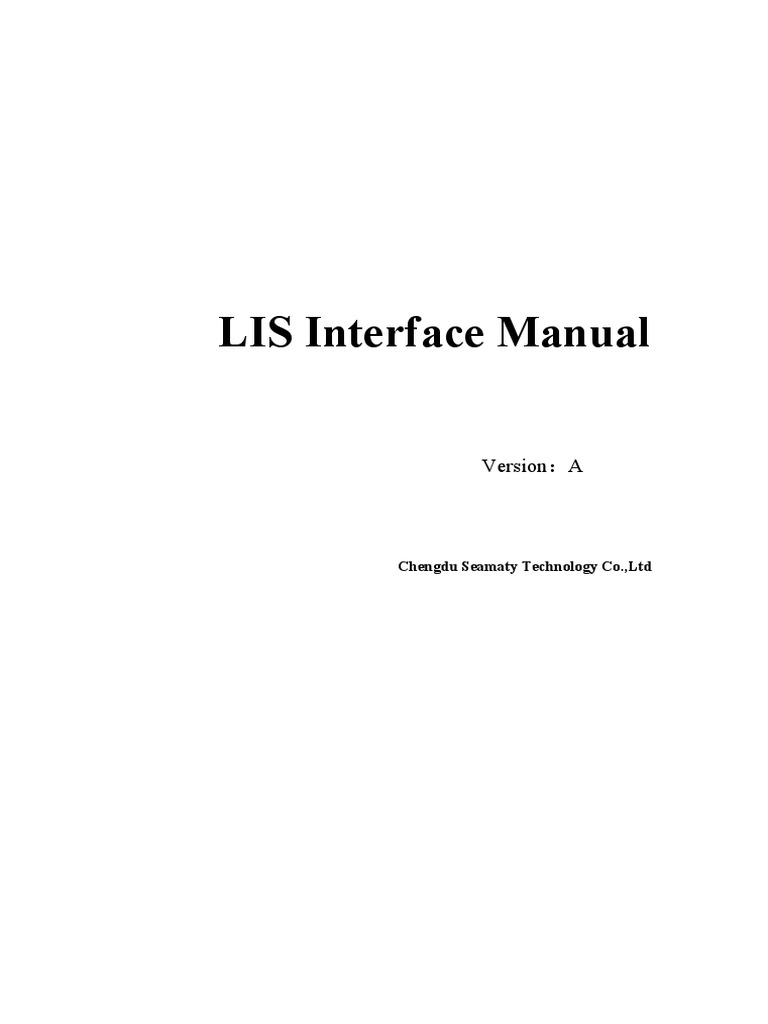 Seamaty SD1 LIS Connection Manual PDF | PDF | Computer Engineering | Computer Science
