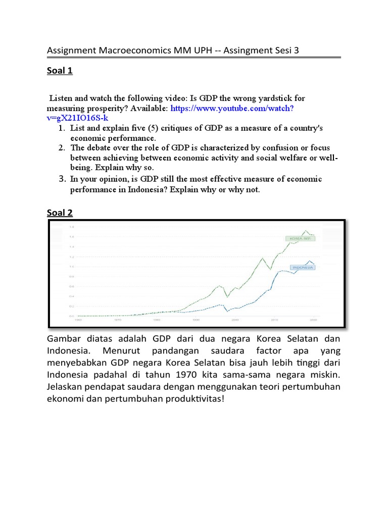 Assignment Macroeconomics MM UPH - Sesi 3 | PDF