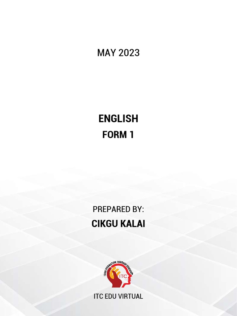 English Form 1 | PDF