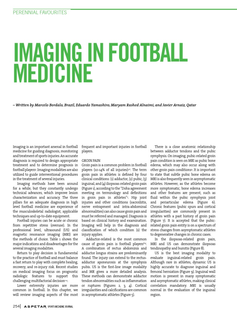Imaging in Football Medicine: Perennial Favourites | PDF | Knee | Ankle